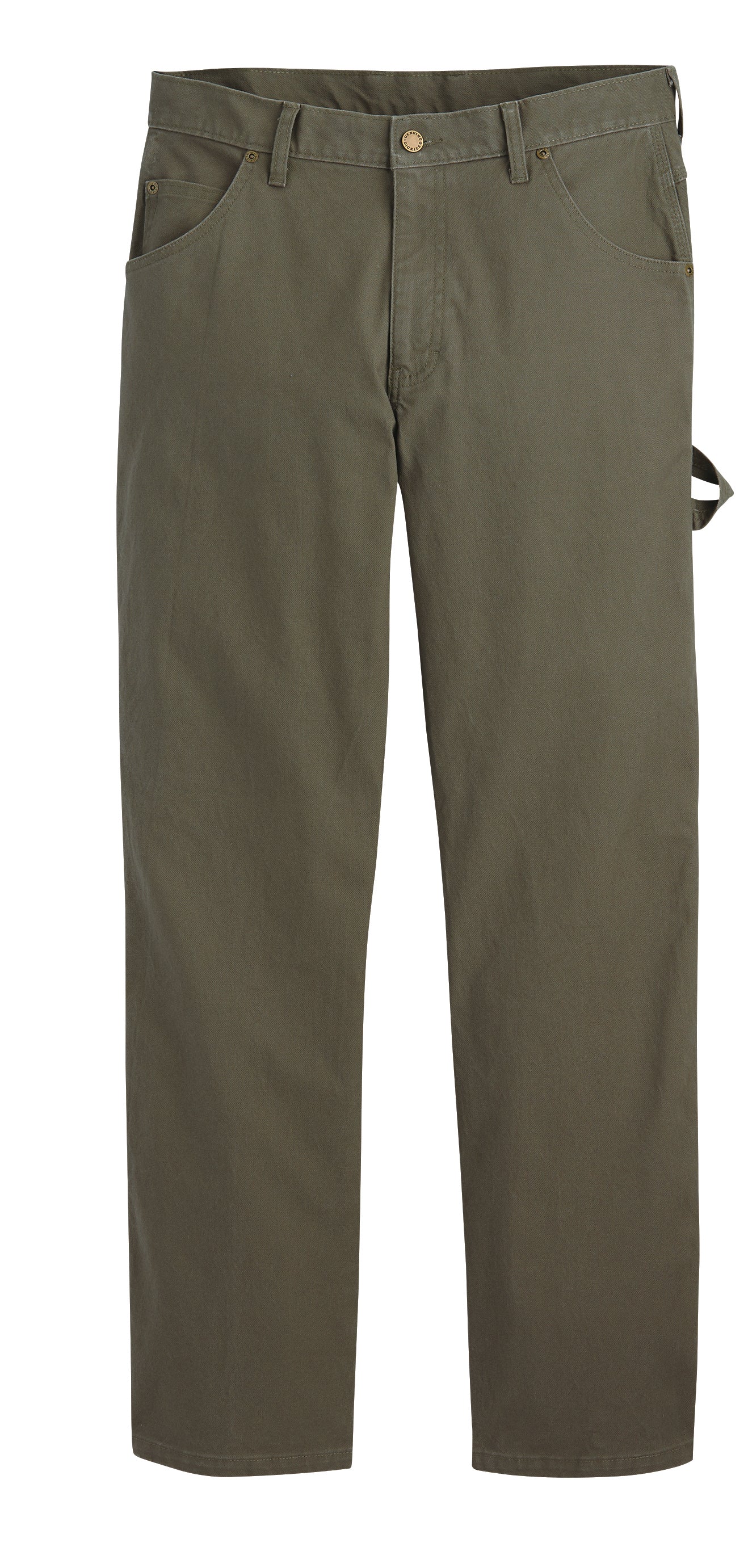 Dickies Relaxed Fit Duck Carpenter Pants - Rinsed Moss Green ...
