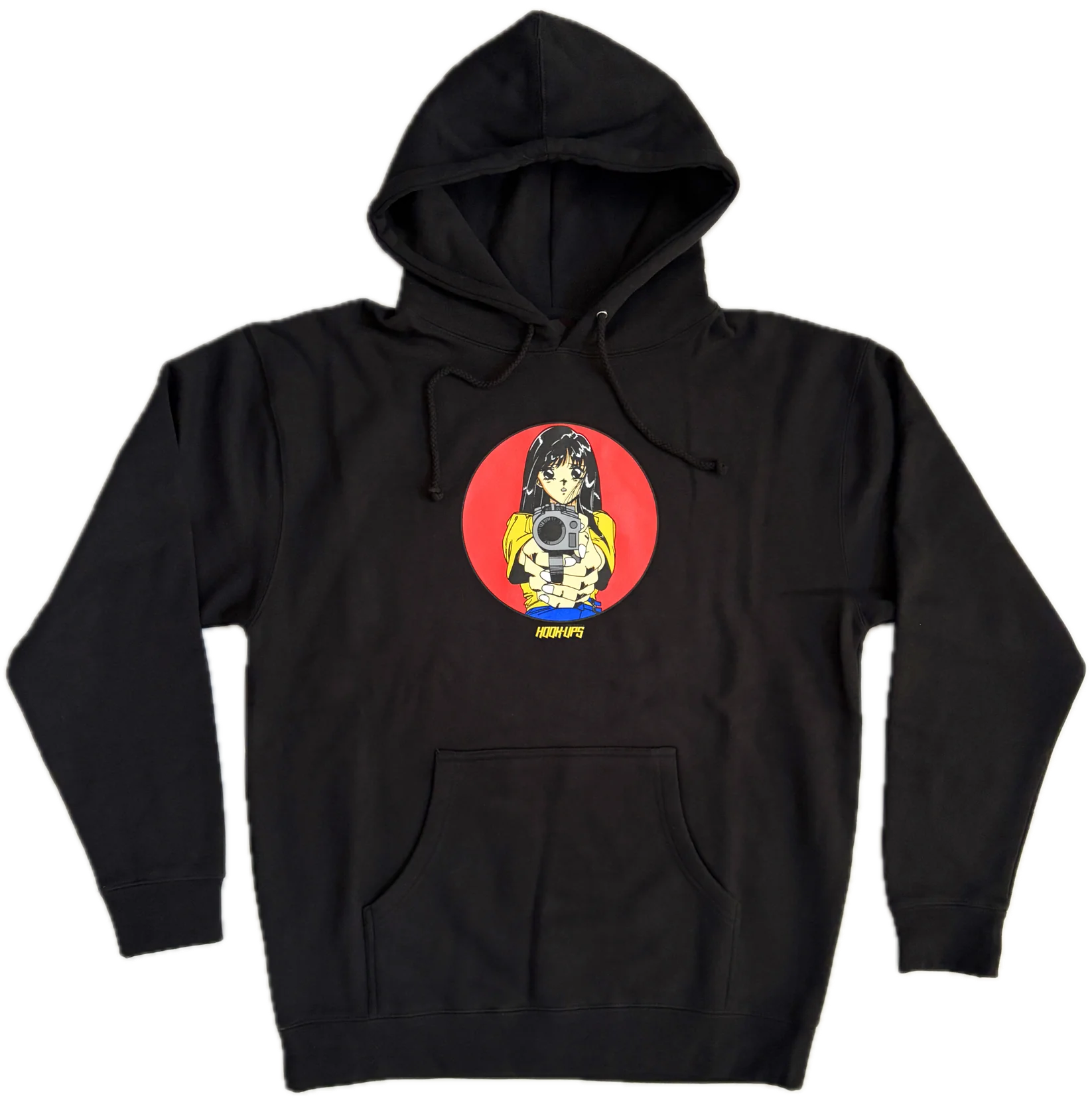 Hook-Ups Barrel Of A Gun Hoodie - Black – Ninetimes Skateshop