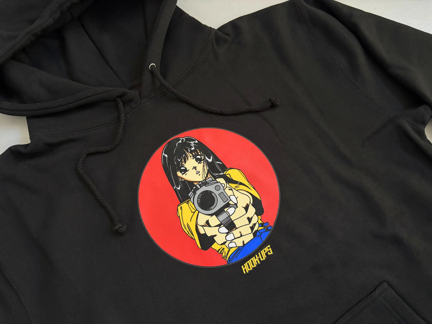 Hook-Ups Barrel Of A Gun Hoodie - Black – Ninetimes Skateshop