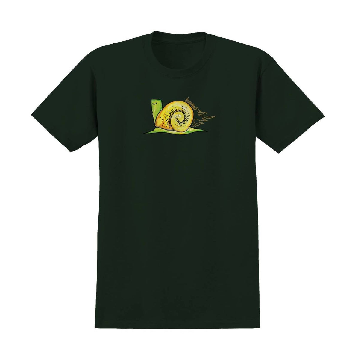 Krooked Flame Snail Tee - Forest – Ninetimes Skateshop