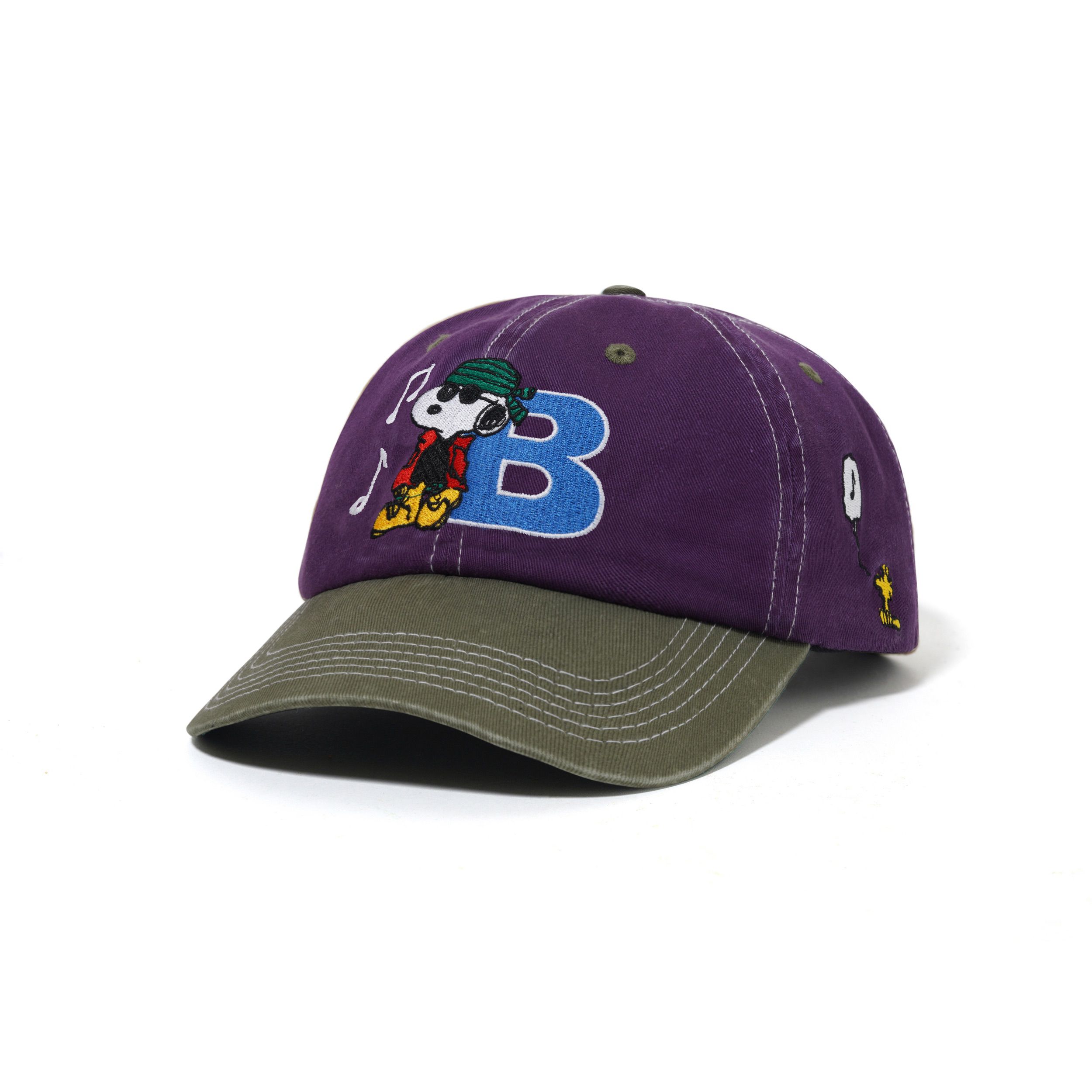 Butter Goods x Peanuts Music Snapback Cap - Washed Purple/Fern ...