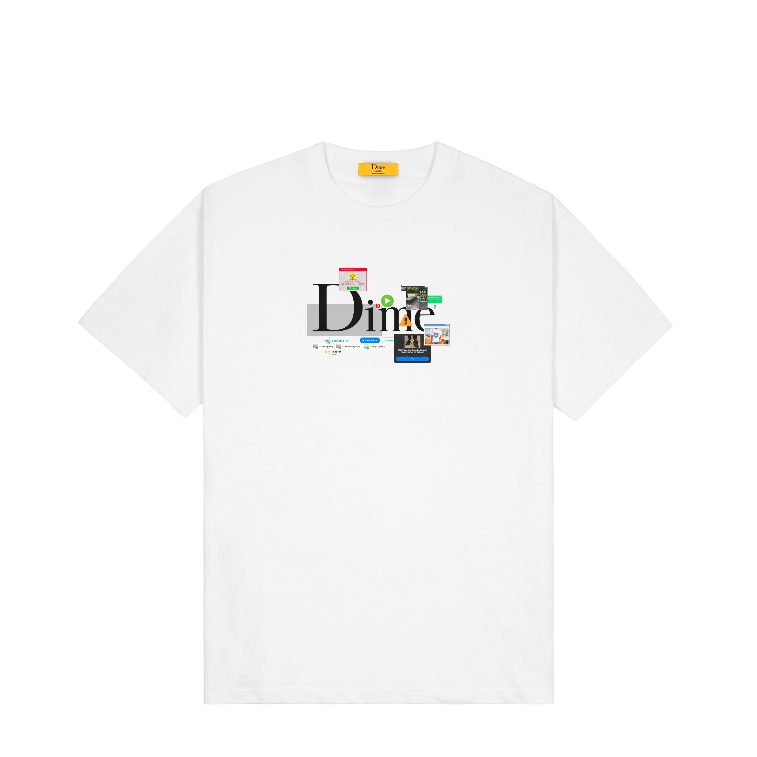 Dime Classic Adblock Tee - White – Ninetimes Skateshop