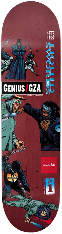 Chocolate Alvarez Interscope Hip Hop 50th Liquid Swords Deck - 8.0 ...