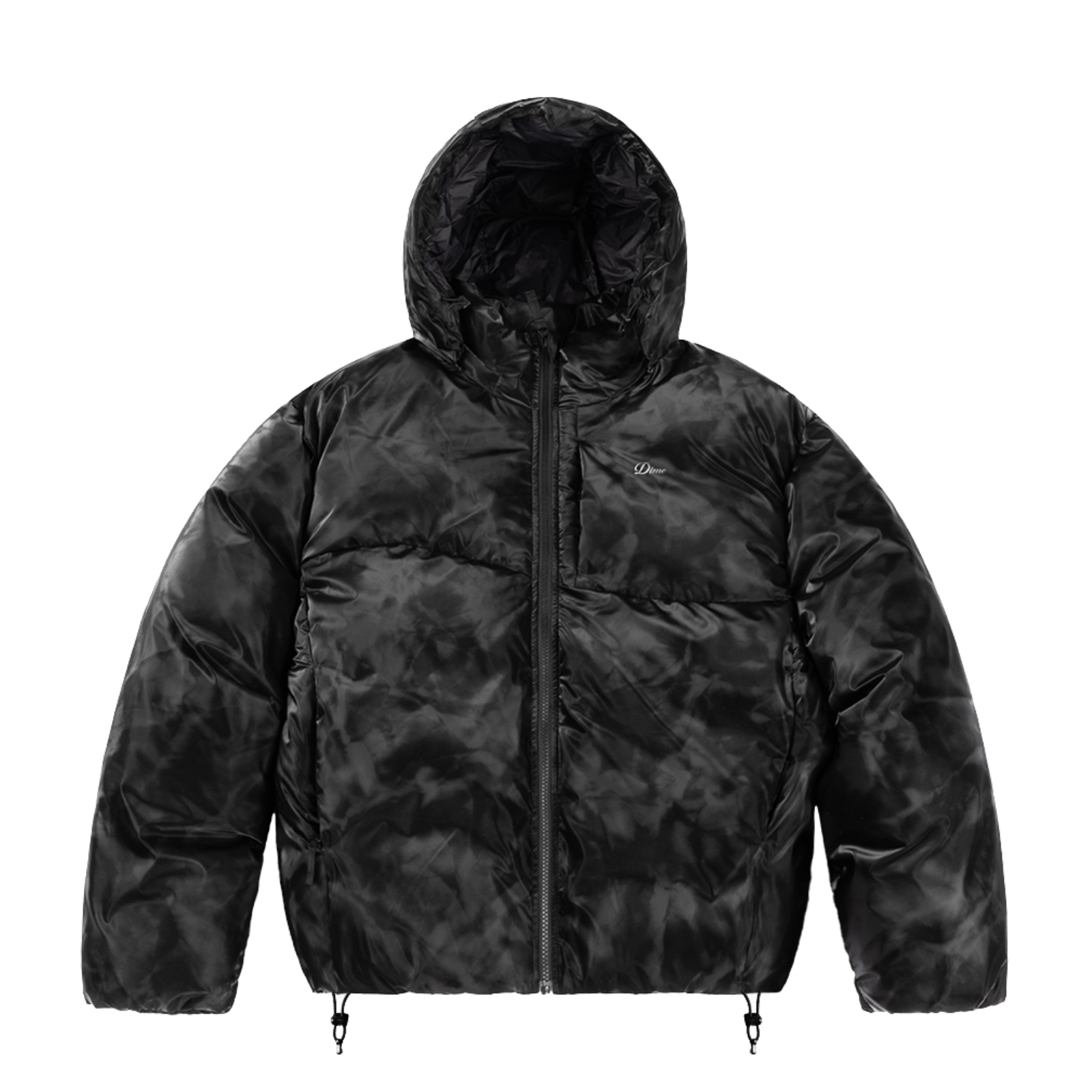 Dime Wavy Puffer - Smoke Black – Ninetimes Skateshop